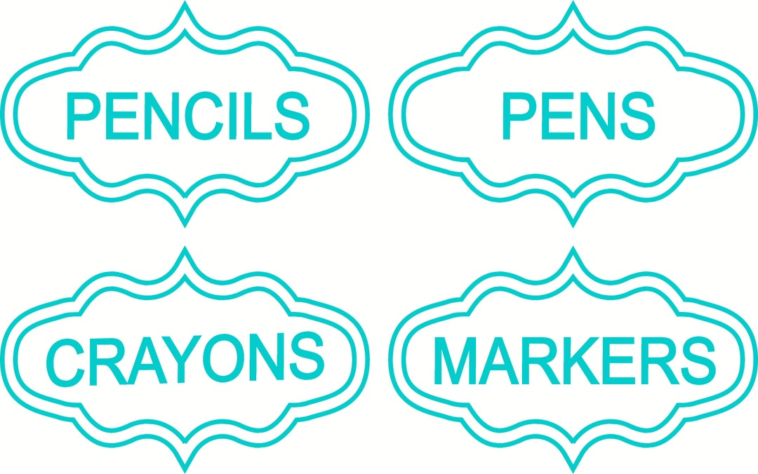 Teacher Label Decal Stickers / School Supply Labels / Classroom ...