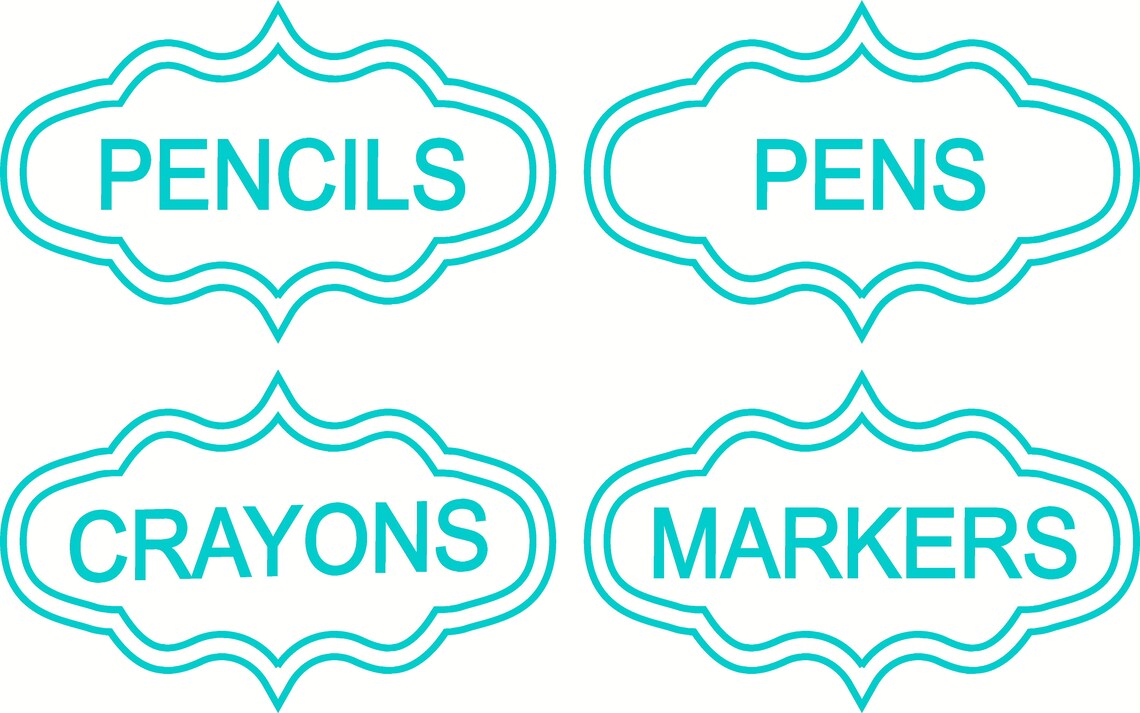 Teacher Label Decal Stickers / School Supply Labels / | Etsy