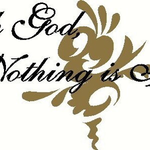 For With God, Nothing is Impossible Wall Decal With Overlay Design ...