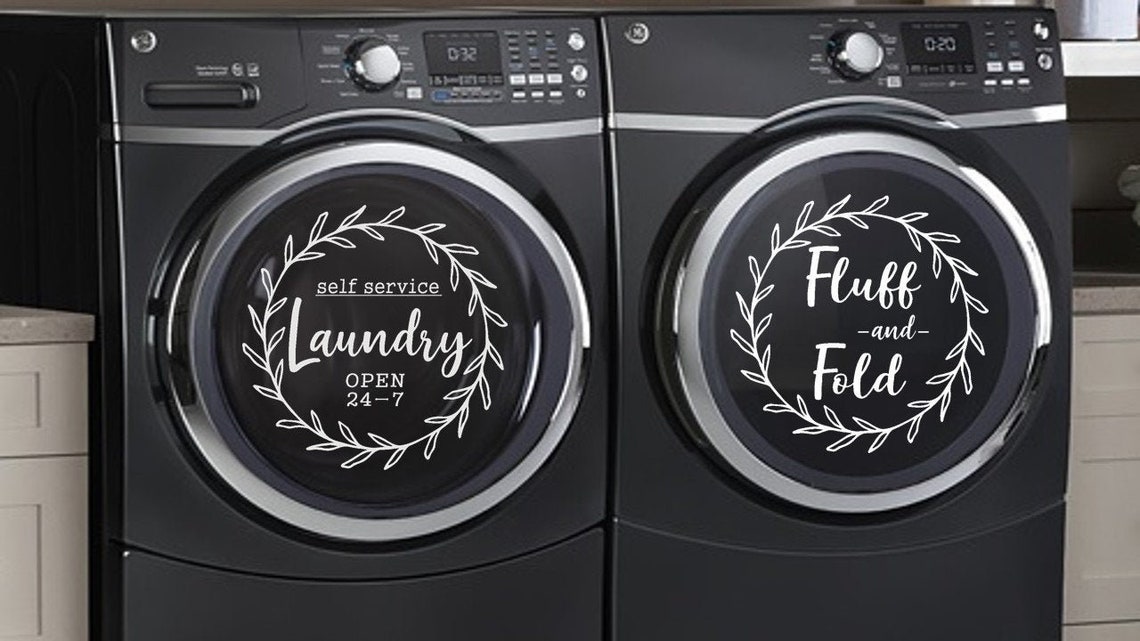 Laundry Washer & Dryer Decals / Laundry Decals / Laundry Room Decals ...