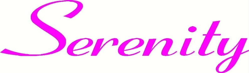 Serenity Wall Decal/wall Lettering/wall Sticker-large Design - Etsy