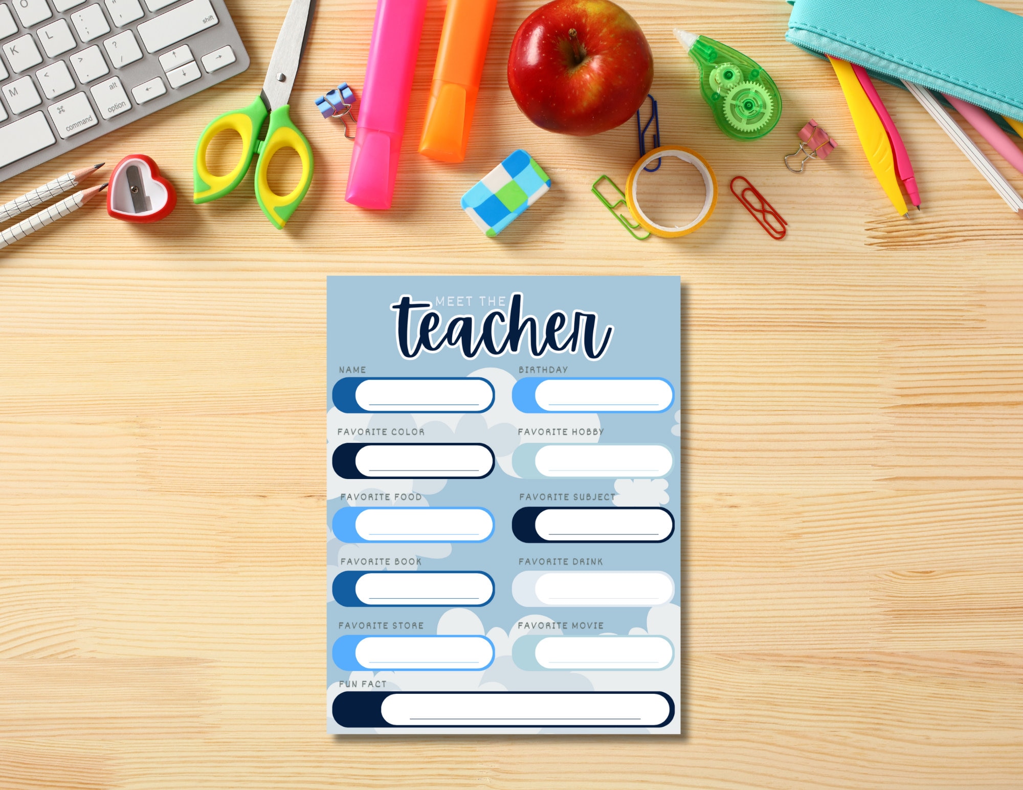 Meet the Teacher - 5 Pack - Printable - Etsy