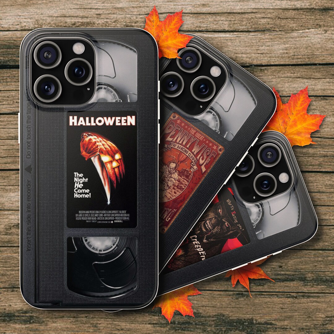 Aesthetic Halloween Horror VHS Cassette Phone Case Vintage Flexi Phone ...