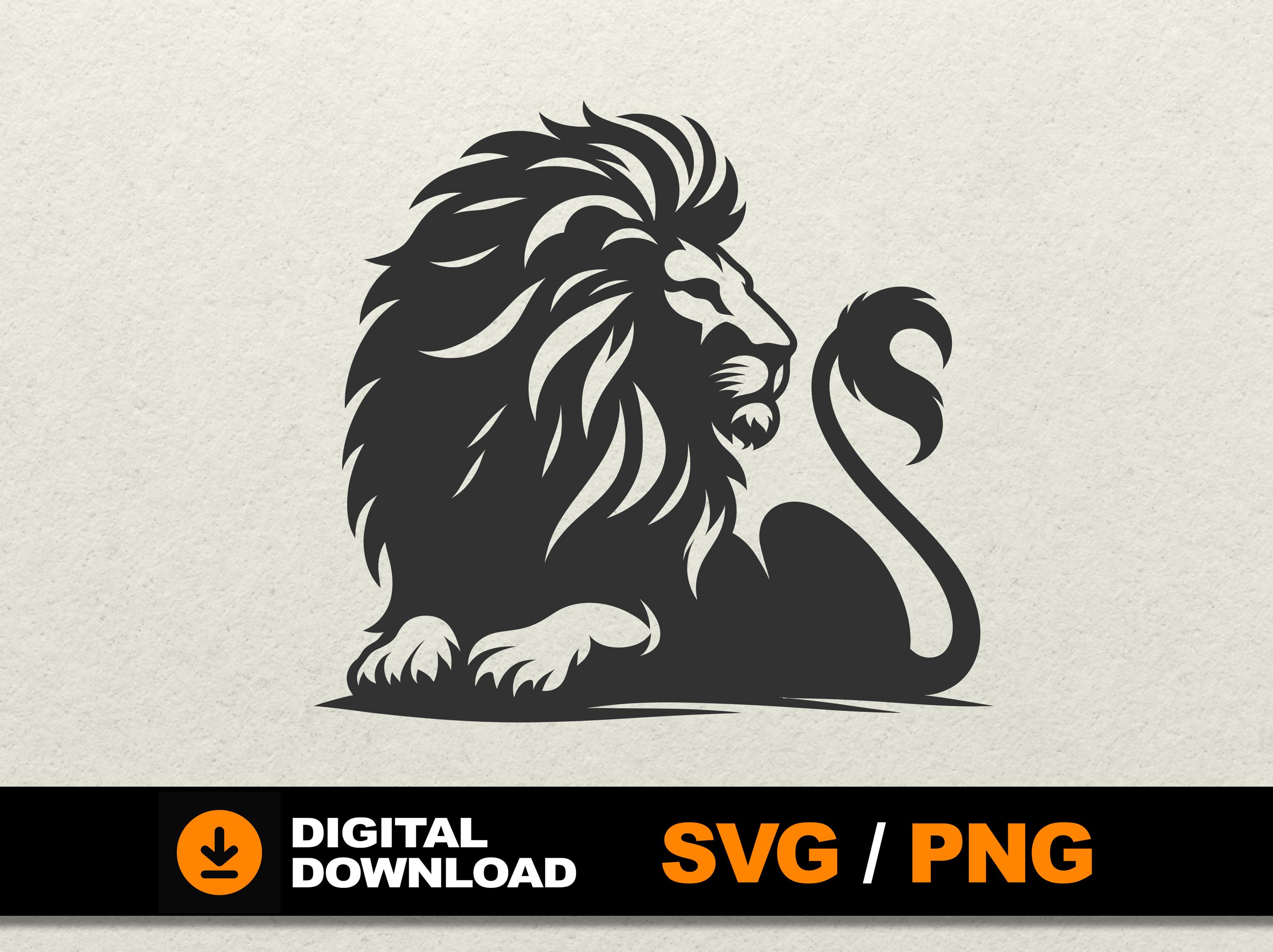 Lion SVG, Lion Clipart, Lion Head Svg, Wild Animal Svg, African Lion ...