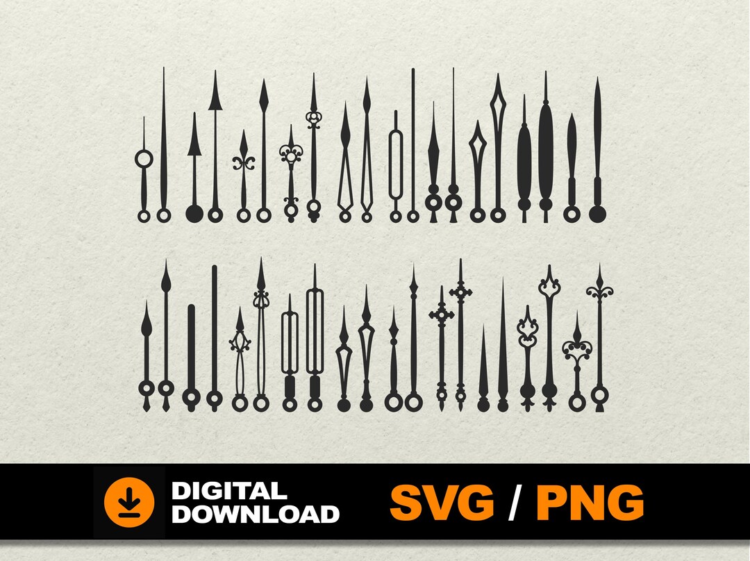 Clock Hands SVG, Clock Hands Vector, Bundle Clock Hands, Clock Arrows ...