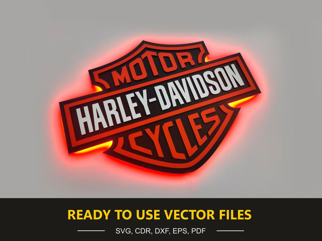 Harley Davidson Laser Cut Svg Dxf Files Engraving Decal Silhouette ...
