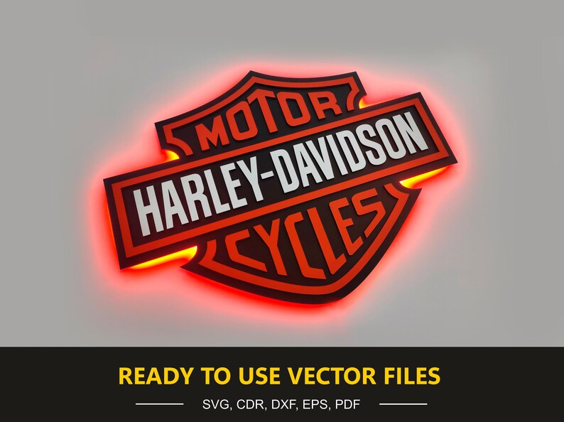 Harley Davidson Laser Cut Svg Dxf Files Engraving Decal Silhouette ...
