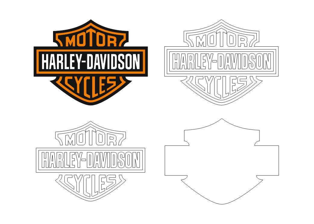 Harley Davidson Laser Cut Svg Dxf Files Engraving Decal Silhouette ...