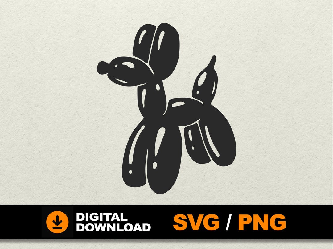 Balloon Dog SVG, Balloon Animal SVG, Balloon Clip Art, Balloon Dog ...