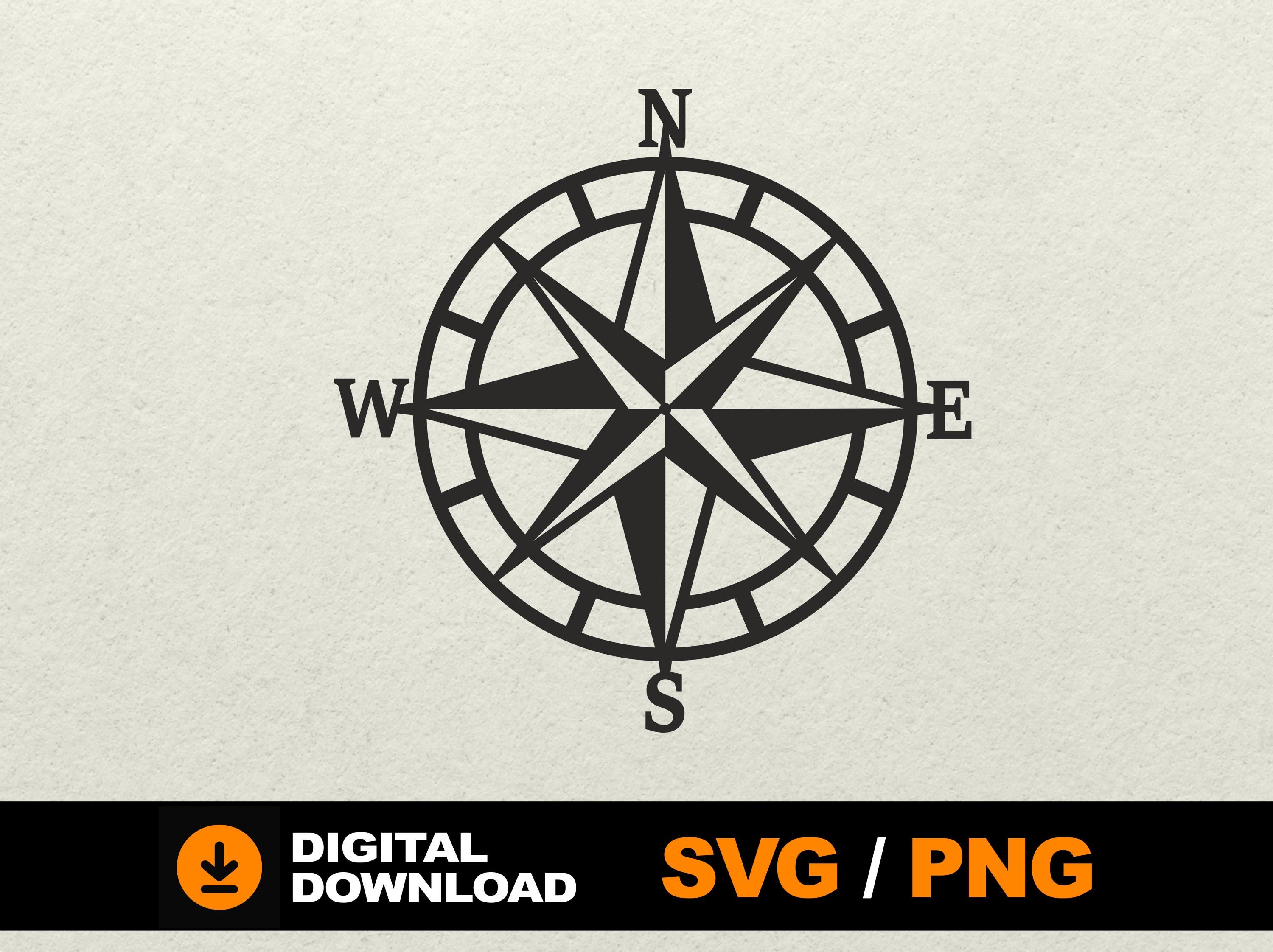 Compass SVG, Compass Rose SVG, Nautical Compass SVG, Nautical Decor ...