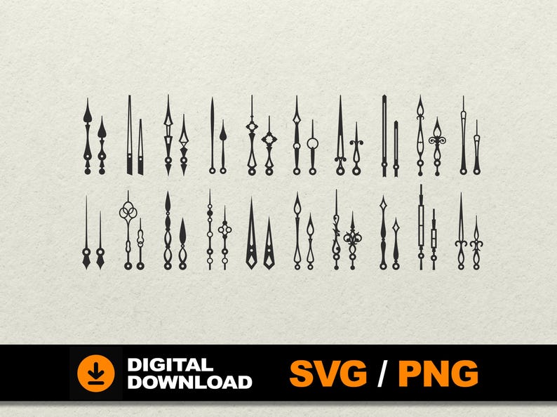Clock Hands SVG, Clock Arrows Svg, Bundle Clock Hands, Clock Hands ...