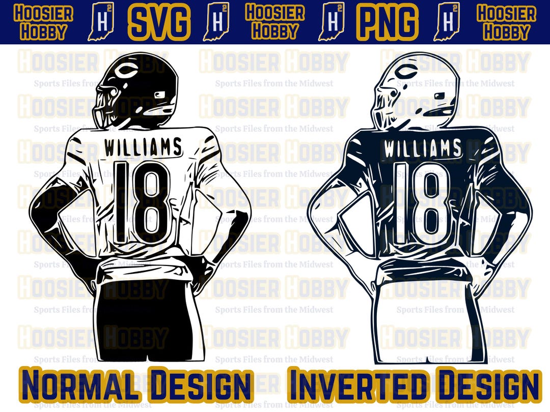 Caleb Williams PNG Design Instant Download SVG Chicago Bears, NFL Quarterback, Football Player ...