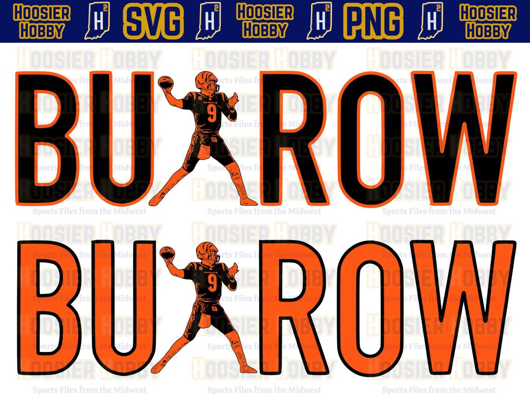 Joe Burrow PNG - Black/orange Logo Bundle | Instant Download for Cricut ...
