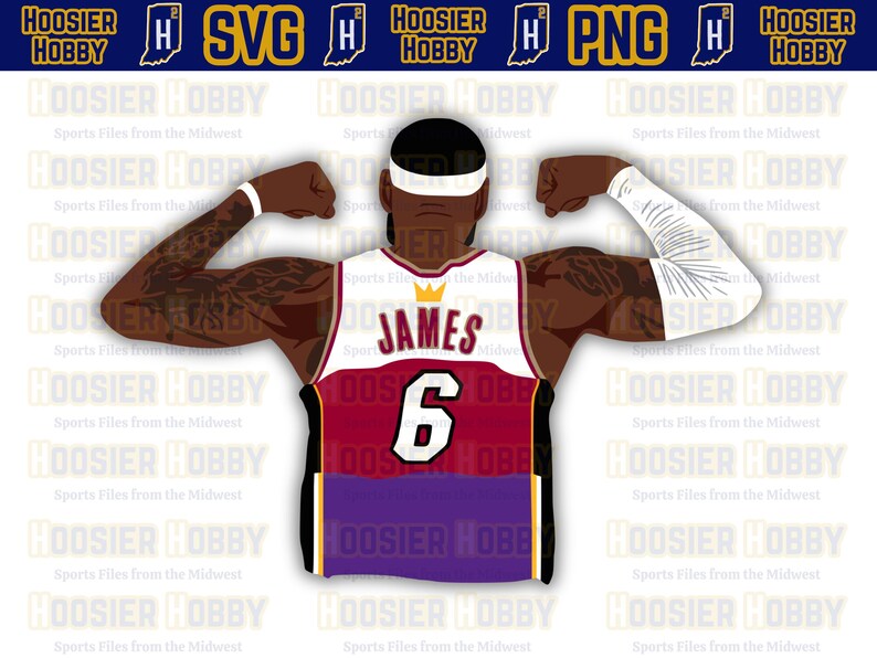 Lebron James Logo Design Instant Download SVG & PNG Cleveland Cavaliers ...