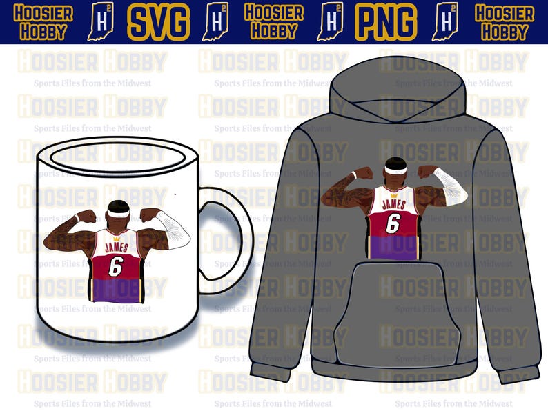 Lebron James Logo Design Instant Download SVG & PNG Cleveland Cavaliers ...