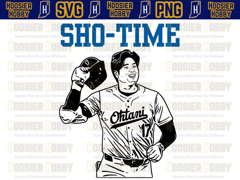 Shohei Ohtani SVG - Sho-time Baseball Design | Instant Download for ...