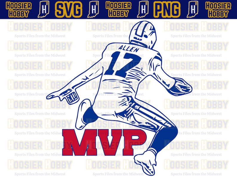 Josh Allen PNG - 2025 MVP Design | Instant Download for Cricut - Buffalo Bills Football, NFL ...