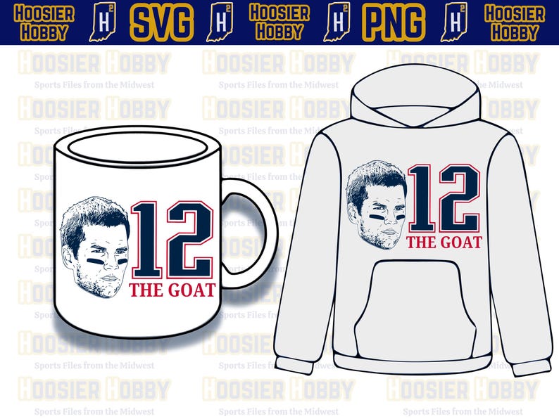 Tom Brady PNG Bundle - Football Design | Instant Download for Cricut ...