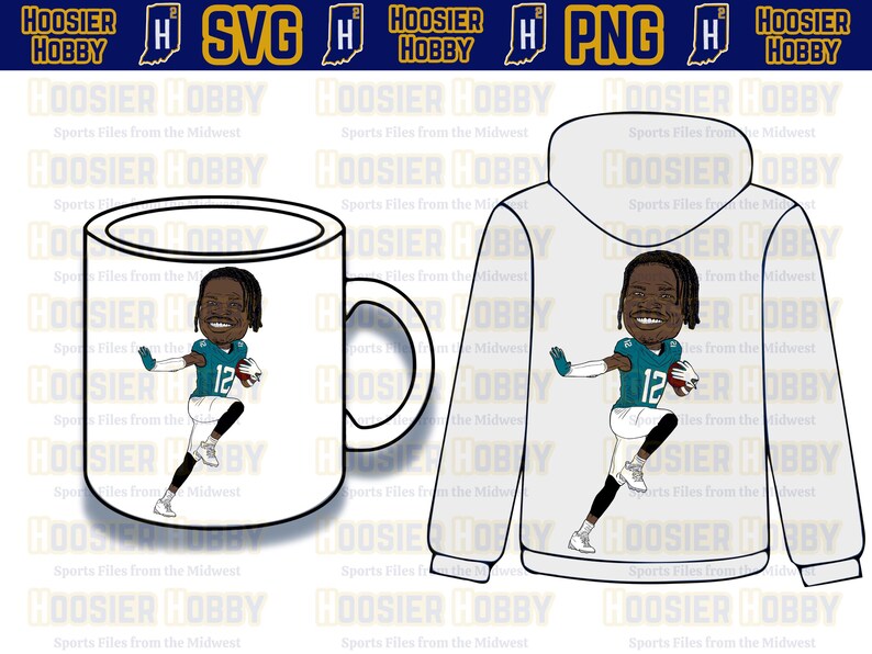 Travis Hunter PNG - Bobblehead Design | Instant Download for Cricut ...