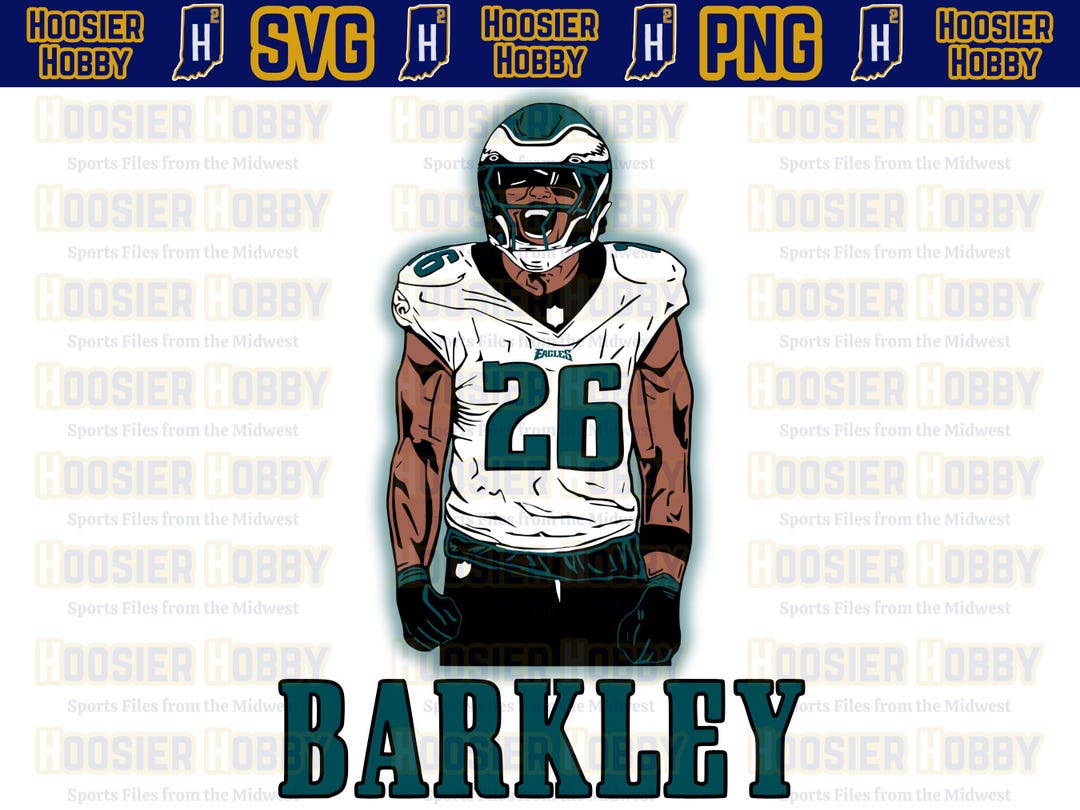 Saquon Barkley Designs Instant Download SVG & PNG Philadelphia Eagles ...