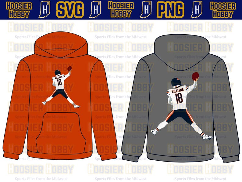 Caleb Williams Jumpman Design Instant Download SVG & PNG Chicago Bears ...