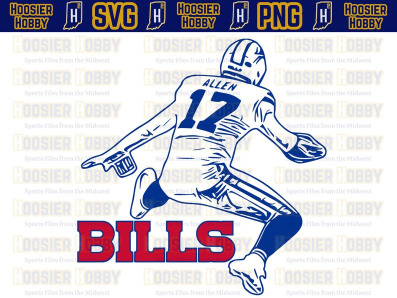 Josh Allen PNG - Buffalo Bills Football SVG | Instant Download for ...