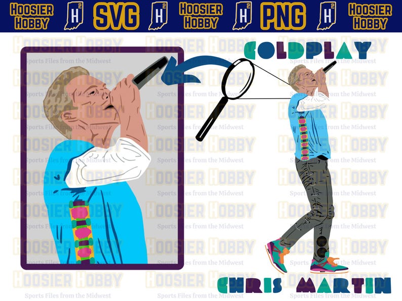 Chris Martin SVG - Coldplay PNG | Instant Download for Cricut - Design ...
