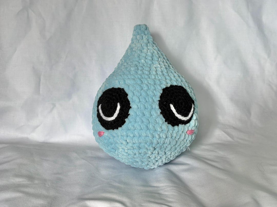 Handmade Crochet Amigurumi Raindrop Plush Toy - Etsy