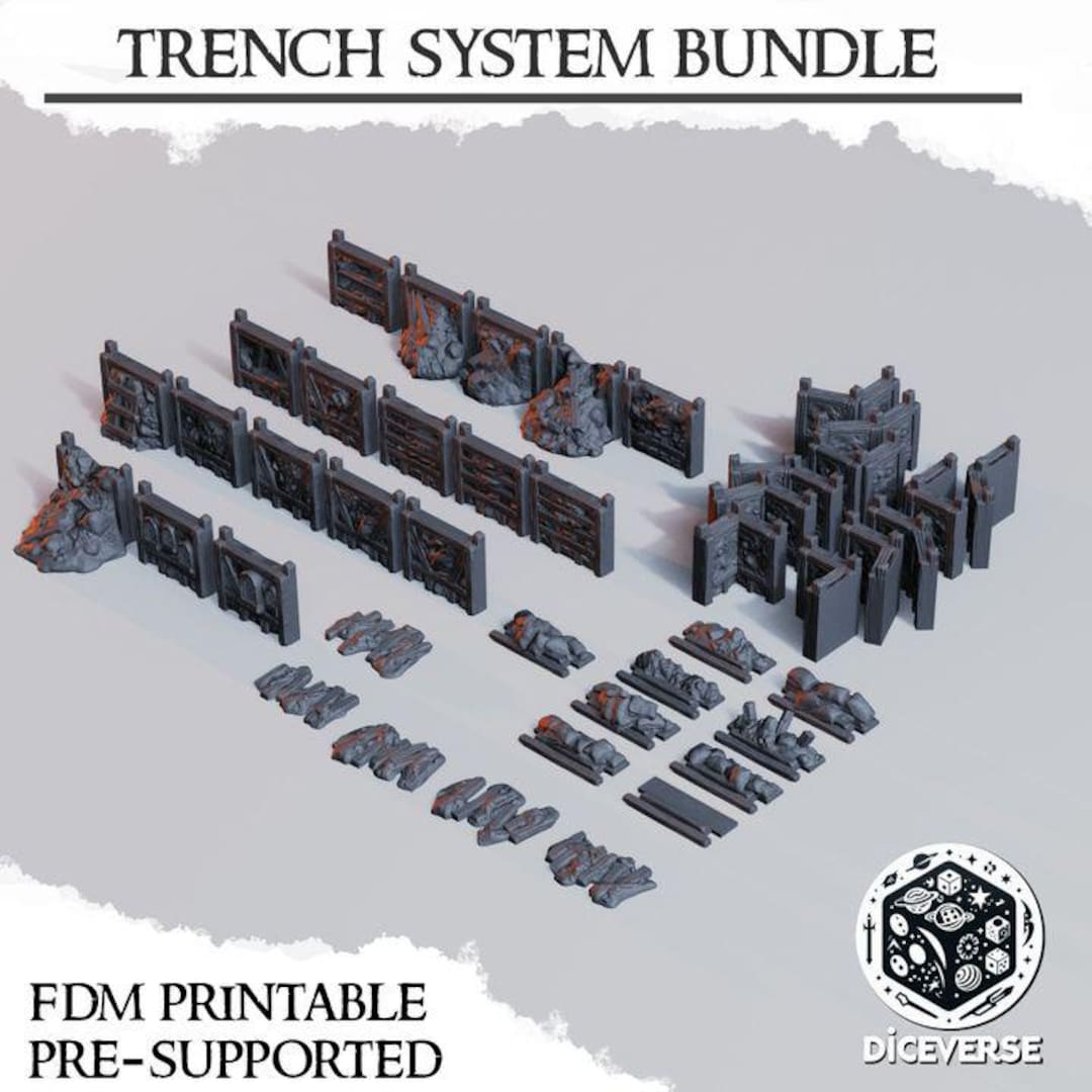 Trench Crusade Terrain Walls for DIY Trenches With XPS Foam Bundle ...
