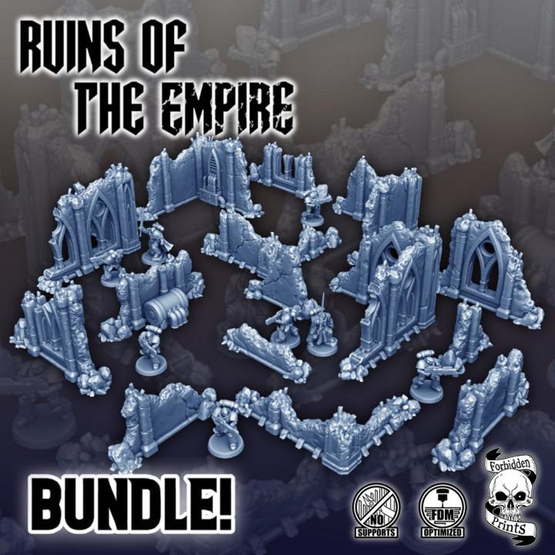 15x Ruined Buildings Bundle Gothic Wargaming Scenery Warhammer 40k ...