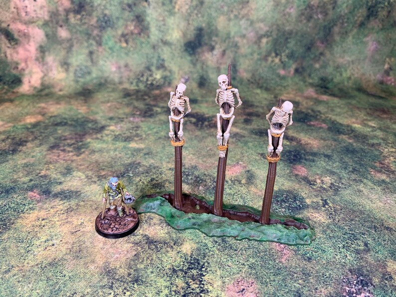 Miniature Gallows Set | Place of Execution Scatter | Impaled Skeletons ...