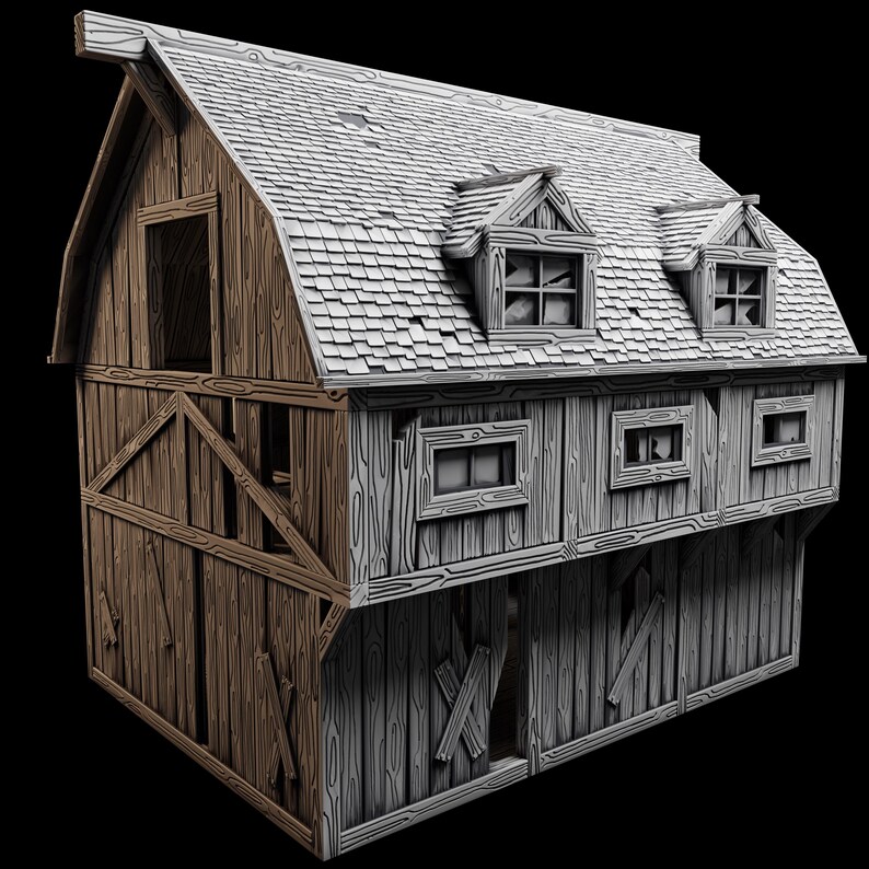 Haunted Barn | Old Farmhouse Building | Shed | Playable Interior ...