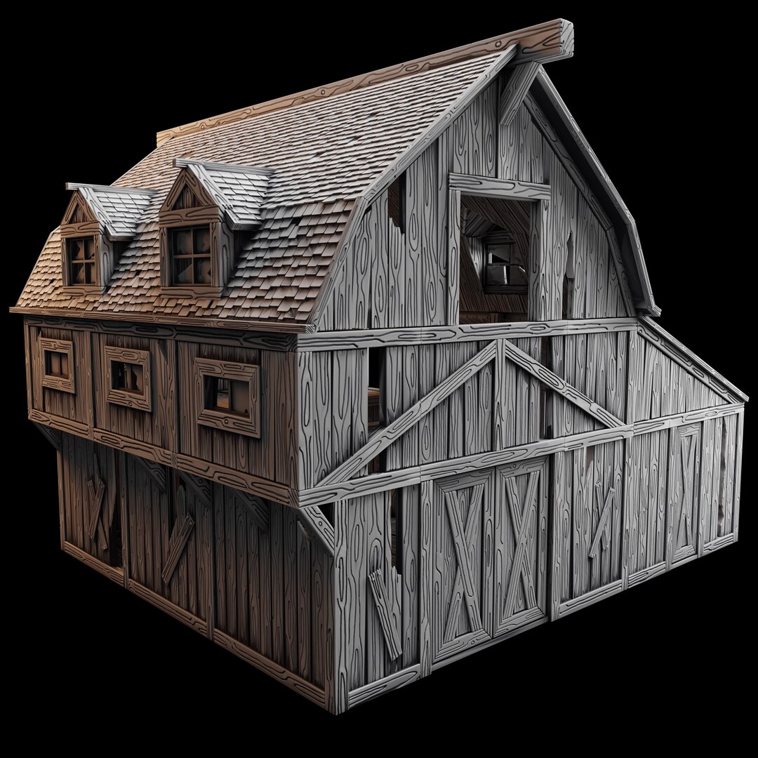Haunted Barn | Old Farmhouse Building | Shed | Playable Interior ...