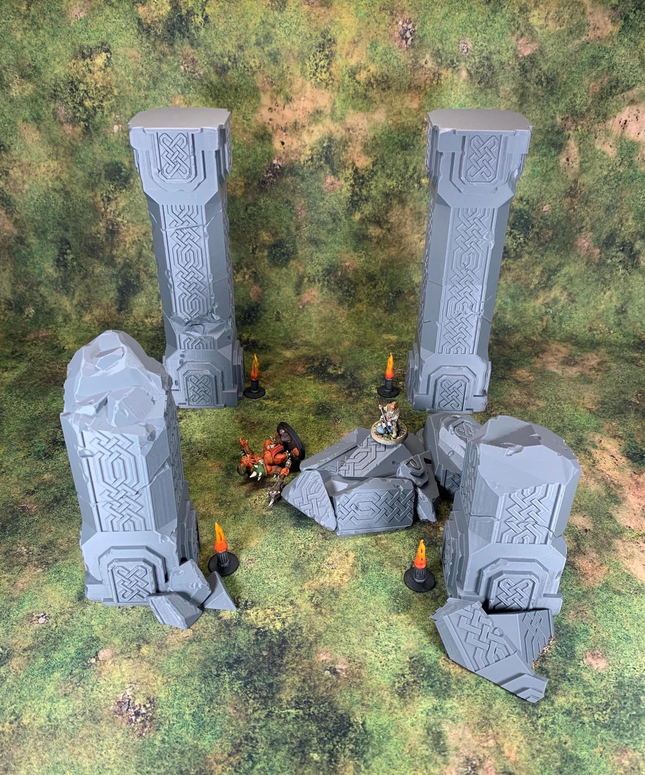 Giant Dwarven Pillar Bundle | Throneroom | Ruins | Dwarf Terrain ...