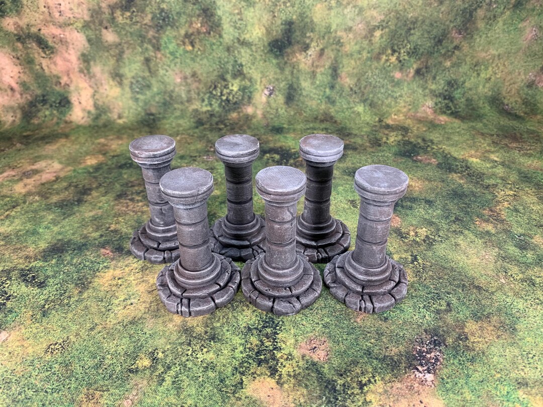 Round Pillars Bundle 6x/10x | Dungeon Scatters | Ruins | Tabletop ...