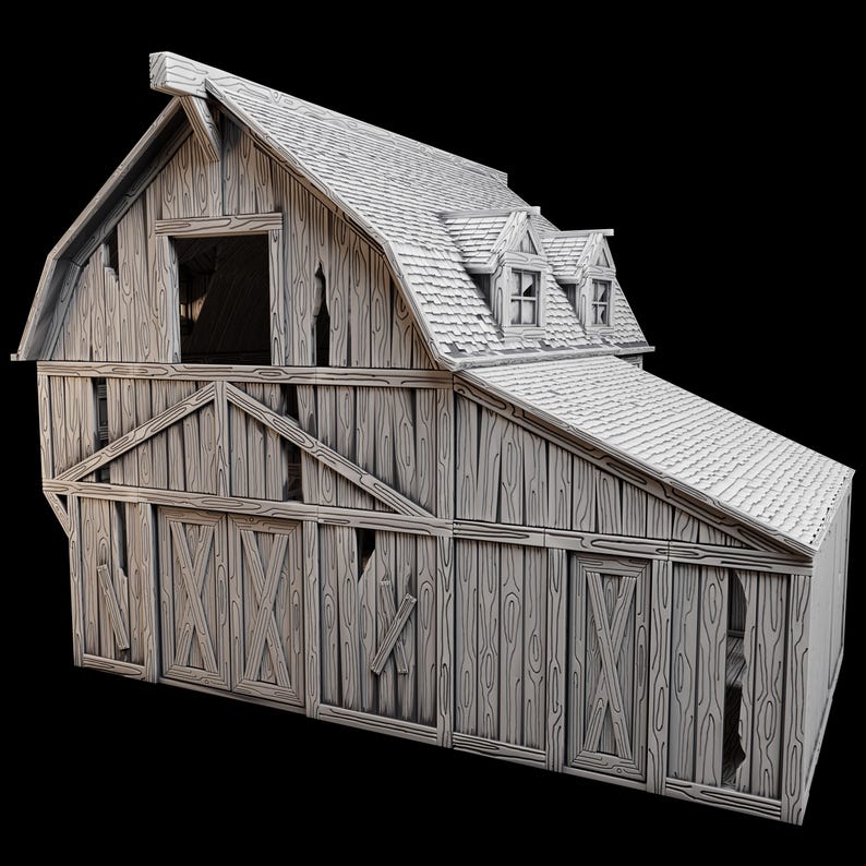Haunted Barn | Old Farmhouse Building | Shed | Playable Interior ...