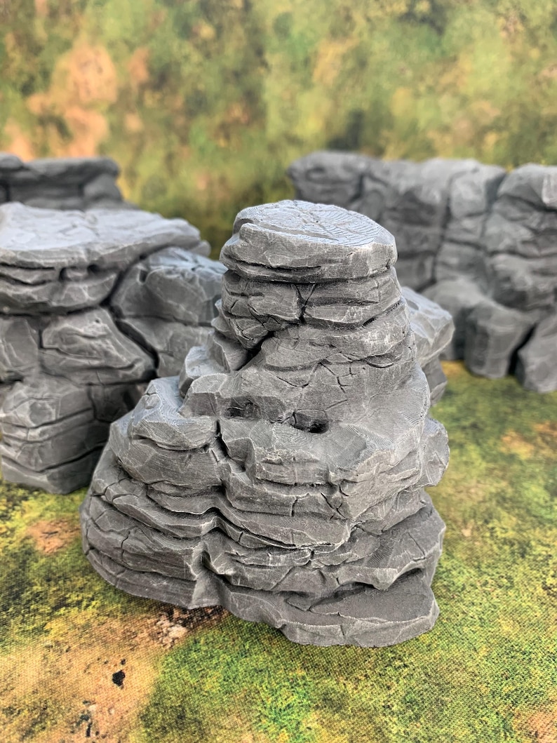 Tabletop Terrain - Large Rock Set | Giant Rock Walls | Mountain | Cliff ...
