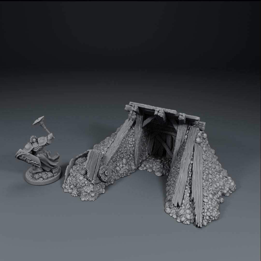 Ruined Mine Entrance | Fantasy Miniatures Tabletop Gaming Terrain Siege ...