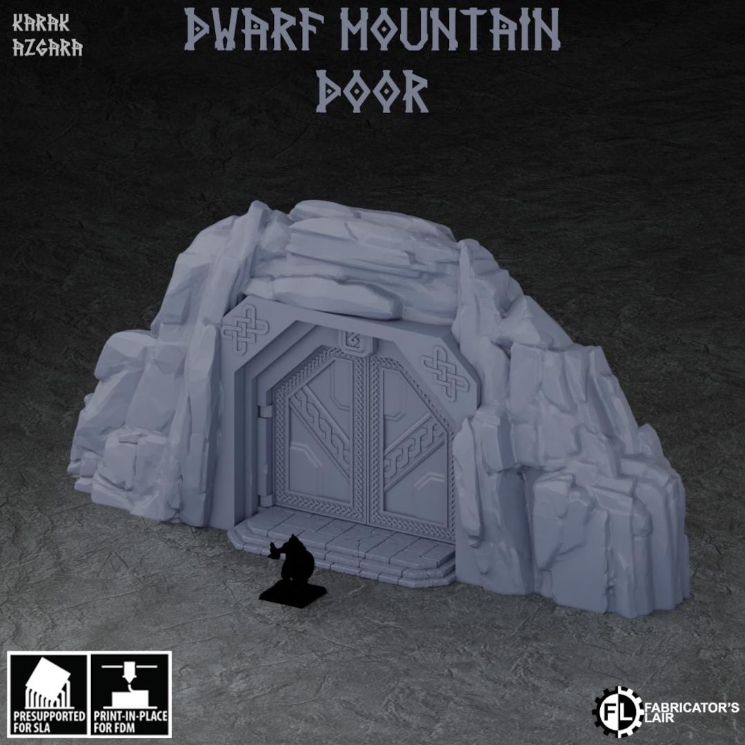 Tabletop Terrain - Giant Dwarven Mountian Gate | Throne Room Door ...