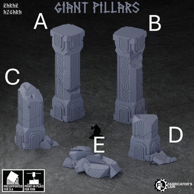 Giant Dwarven Pillar Bundle | Throneroom | Ruins | Dwarf Terrain ...