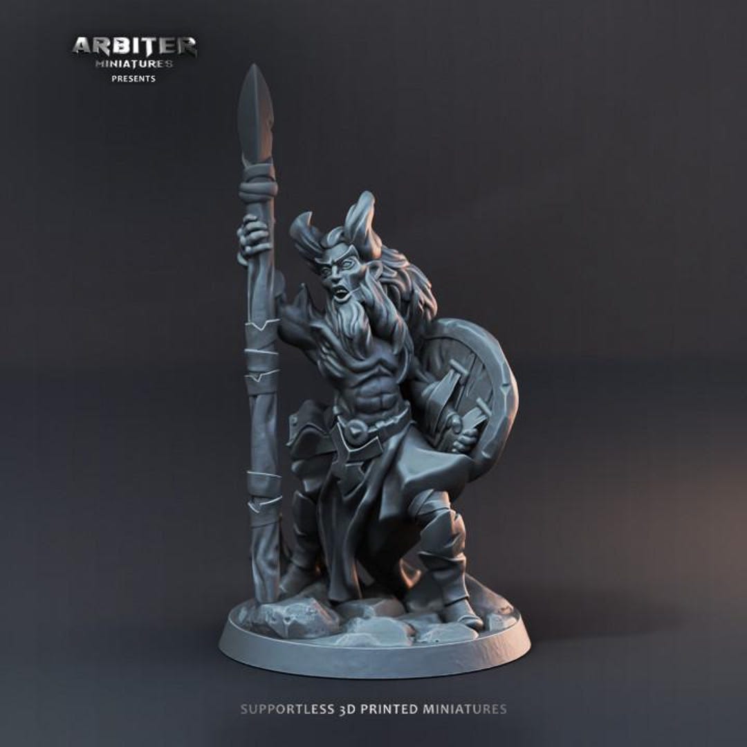 Male Tiefling Fighter 2 Barbarian Player Character Class NPC DND ...