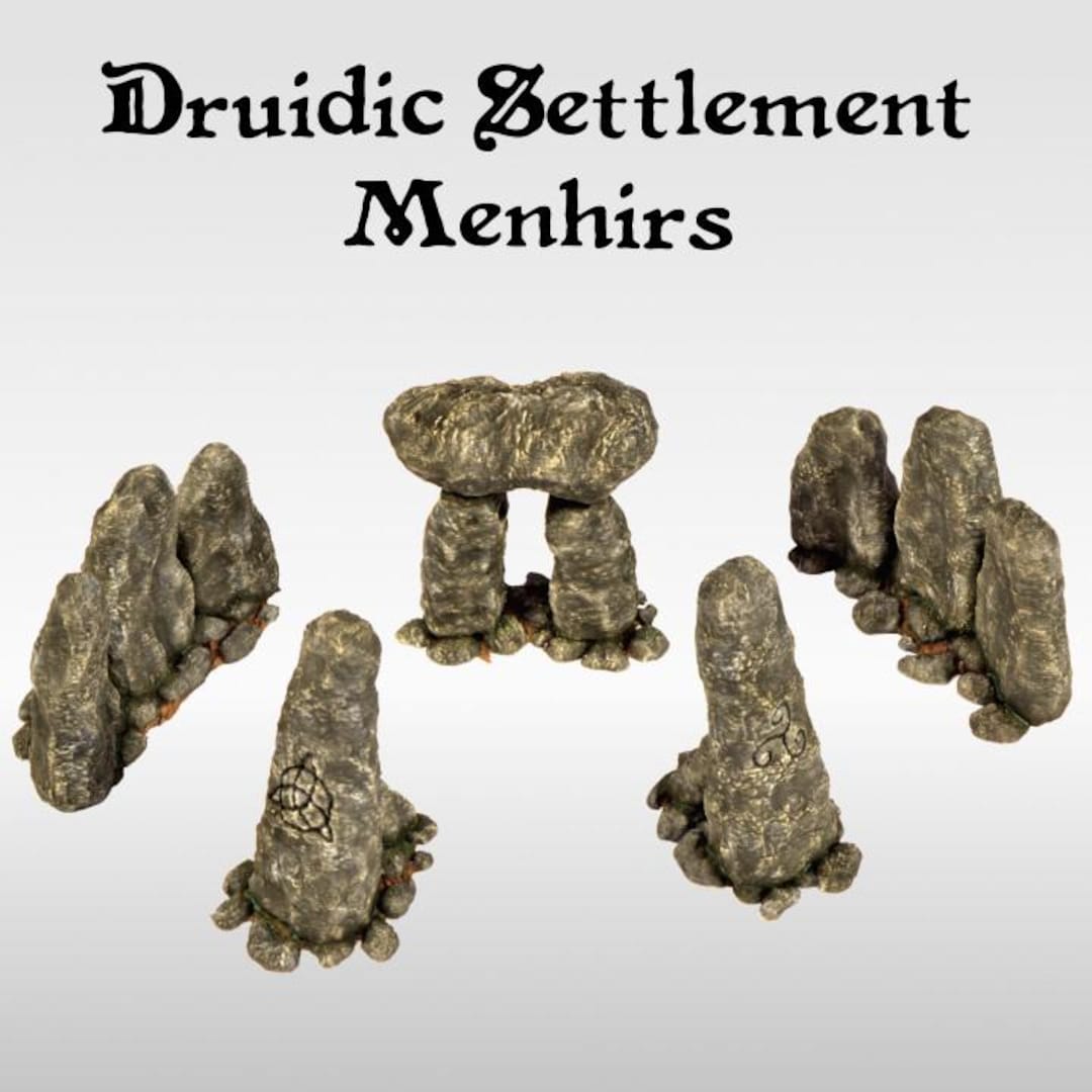 Druid Stone Circle Set 5x | Stonehenge Rock Bundle | Menhirs Stone ...