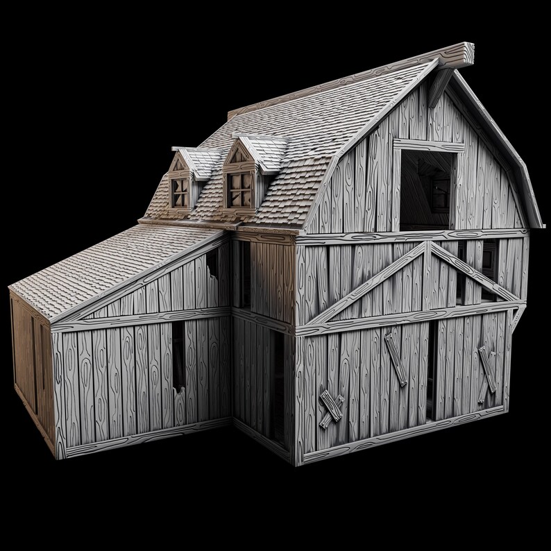 Haunted Barn | Old Farmhouse Building | Shed | Playable Interior ...