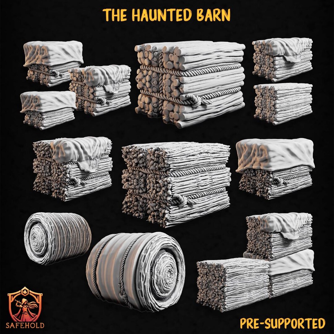 Wood Stacks Bundle 6x | Scatter Terrain | Fantasy | Medival | Tabletop ...