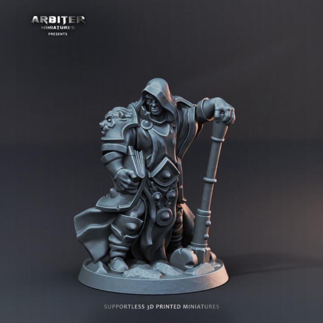 Male Cleric With Warhammer Player Character Class NPC DND Miniatures ...