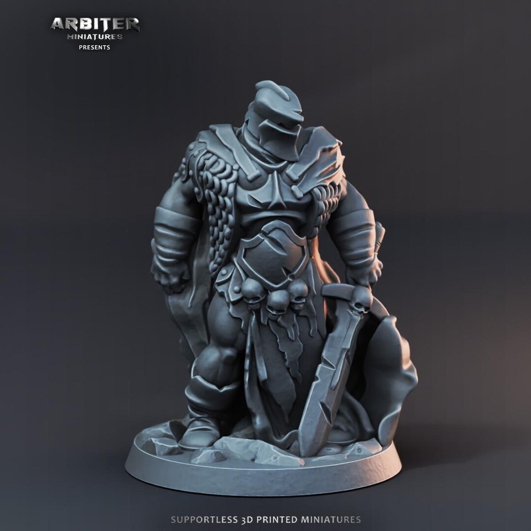 Fallen Knight Dark Paladin Human Fighter Death Knight NPC DND RPG Mini ...
