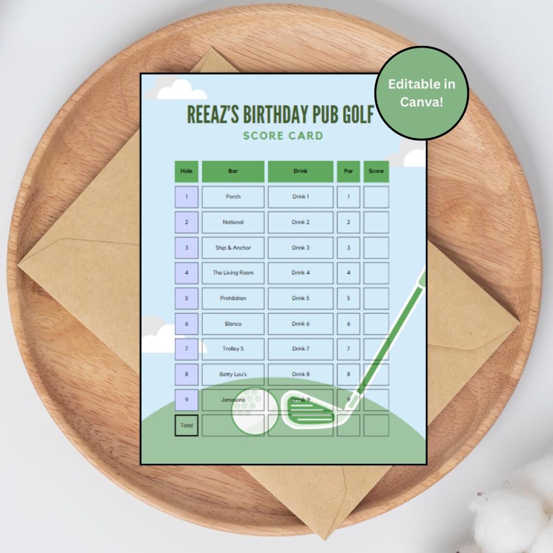 Pub Golf Bundle - Scoresheet, Map & Rules - Etsy