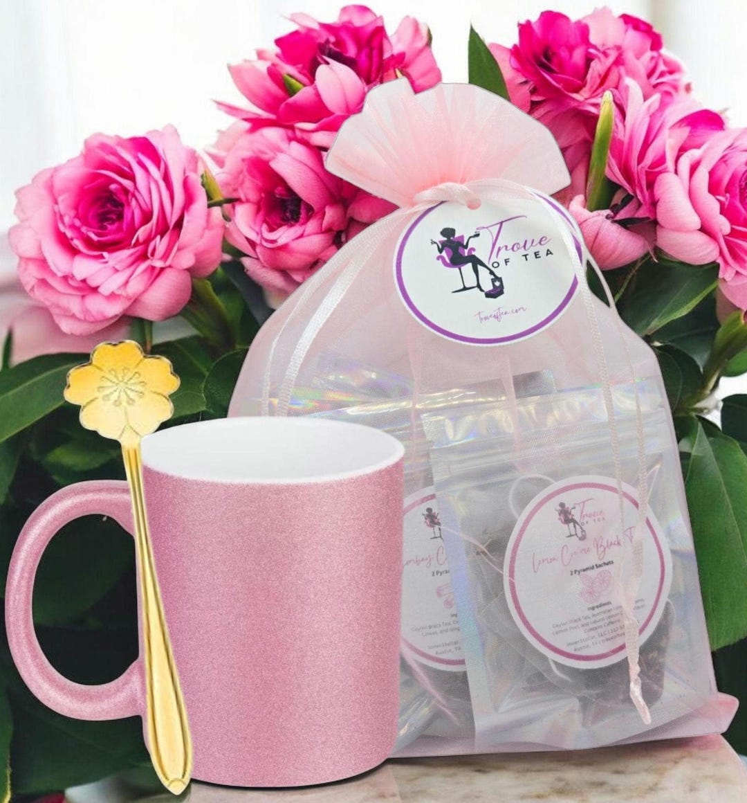 Treasured Tea Sample Set Premium Assorted Pyramid Sachets With Gold ...