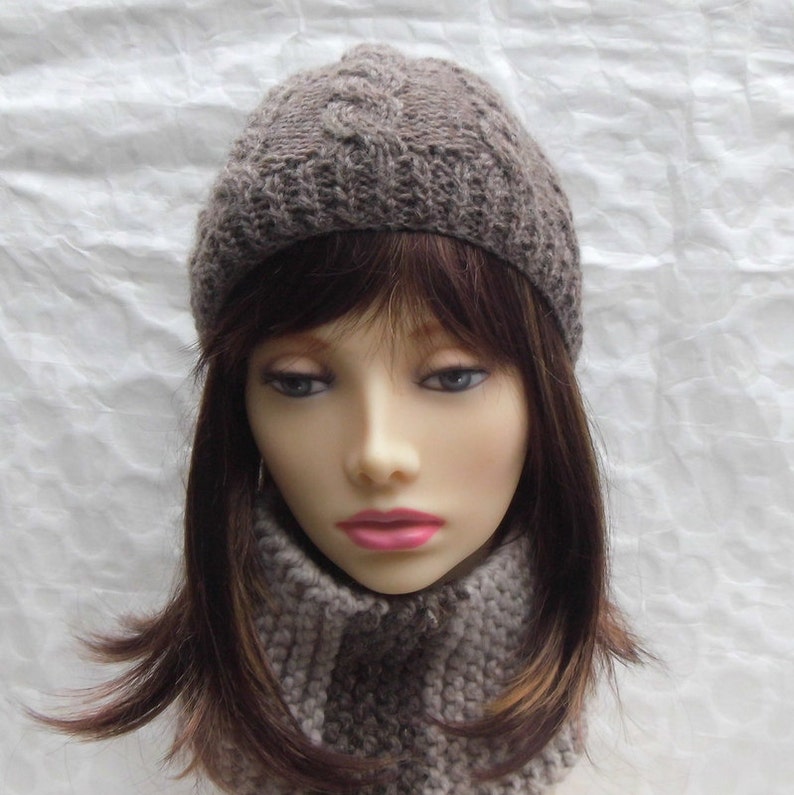 KNITTING PATTERN/ INISHMOR/ Womans Cable Knit Beanie Cable Hat Pattern ...