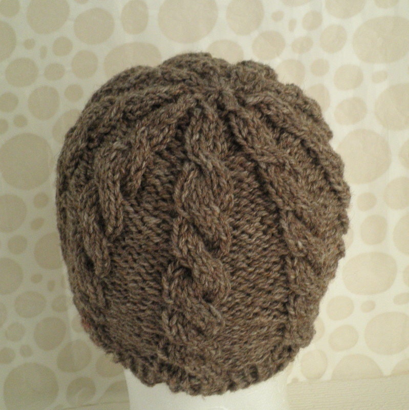 KNITTING PATTERN/ INISHMOR/ Womans Cable Knit Beanie Cable Hat Pattern ...